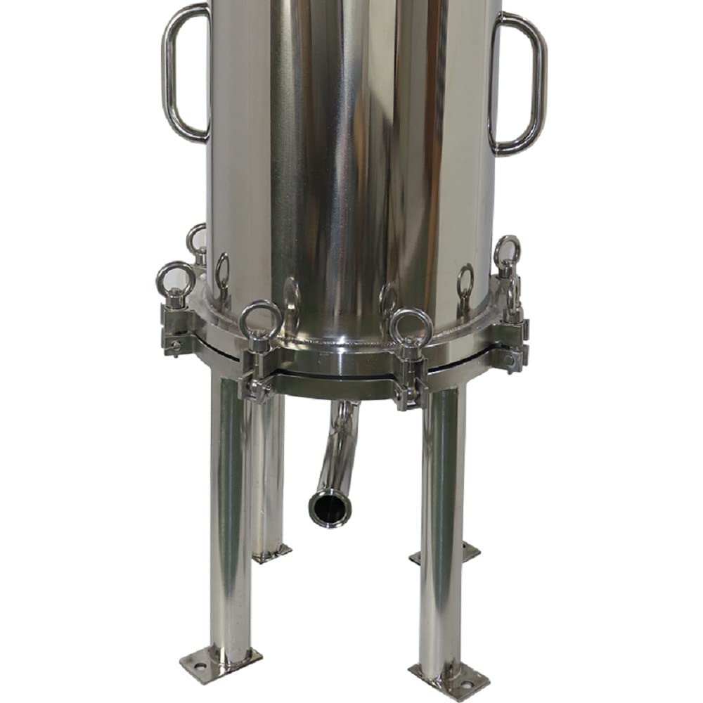 HNZXIB 12" Lenticular Filter Housing with 2 Filter Stacks Alcohol Syrup Beer Filtration