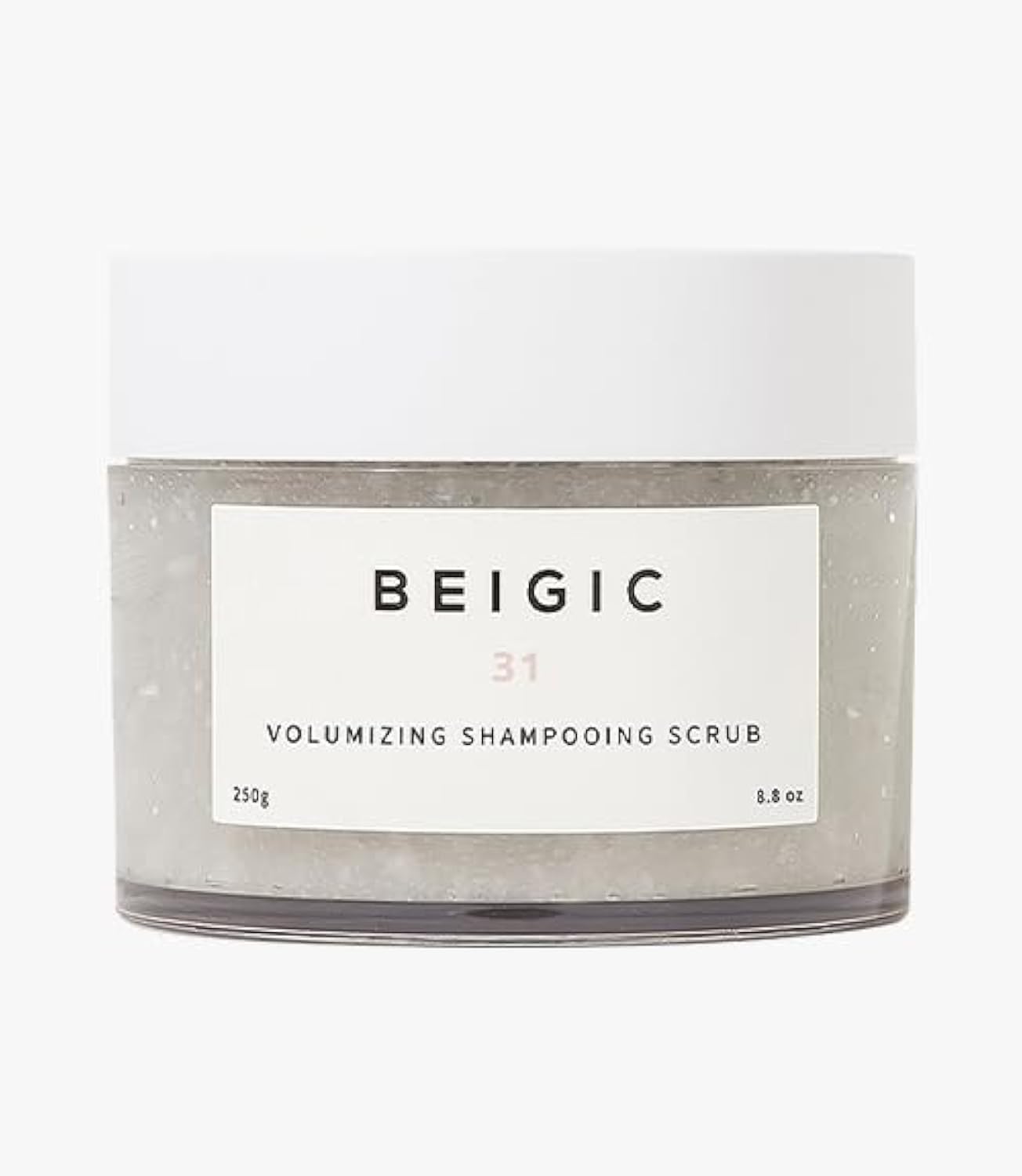 BEIGIC Volumizing Shampooing Scrub – Korean Haircare Vegan Scalp Exfoliator & Shampoo w/Sacha Inchi Oil & Sea Salt for Buildup, Flakes, Clarifying Itchy Scalp (8.81 Oz)