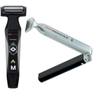 the super stud 2 product back & body bundle by mangroomer – bundle includes the essential back hair shaver and the professional body groomer and ball groomer