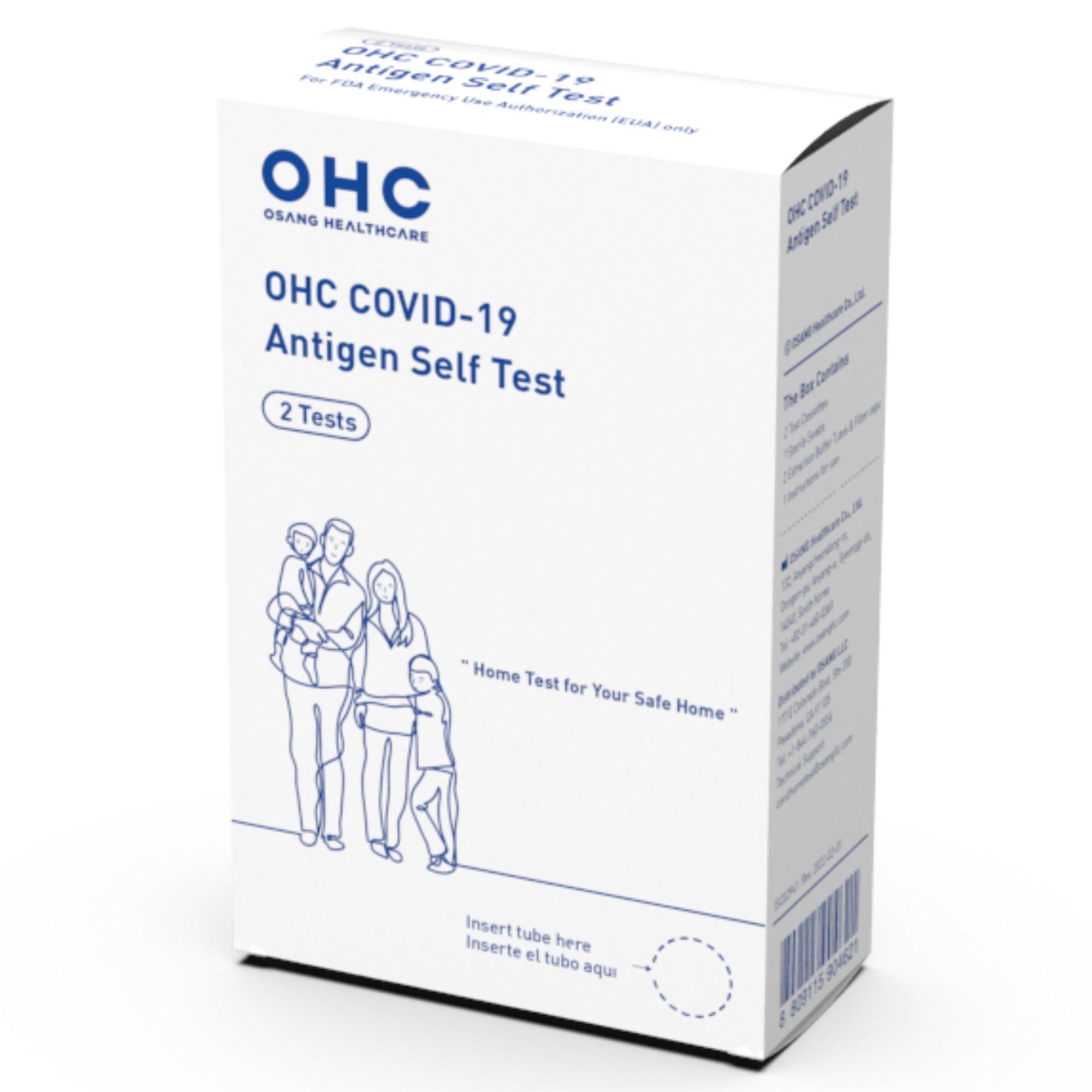 OHC Covid Tests For Home Rapid, 2 Tests Per Box, Result in 15 Minutes