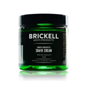 brickell men’s smooth brushless shave routine - shave butter & aftershave - natural & organic