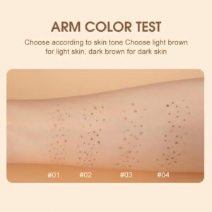 Sumeitang Freckle Pen, 4 Colors Kit - Natural Lifelike Faux Freckle Makeup Pen, Waterproof Long Lasting, Create Sunkissed Skin(4Pack)