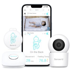 sense-u smart baby monitor 3 + video baby monitor with remote pan-tilt-zoom camera