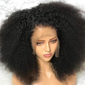 primelace kinky curly lace front wig 20 inch kinky curly wig, hd transparent 180% density 13x4 lace front wigs human hair pre plucked kinkycurly afro wig