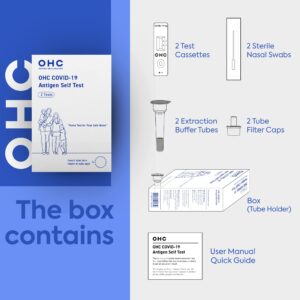 OHC Covid Tests For Home Rapid, 2 Tests Per Box, Result in 15 Minutes