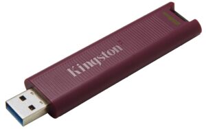 kingston datatraveler max type-a 256gb high performance usb flash drive usb 3.2 gen 2 up to 1000 mb/s sliding cap design dtmaxa/256gb