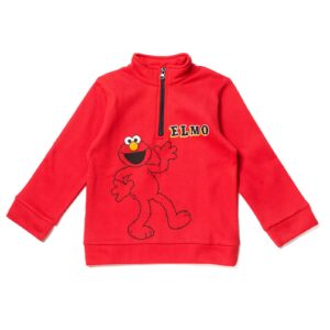 Sesame Street Elmo Infant Baby Boys Fleece Half Zip Sweatshirt and Pants Set red/black 18 Months