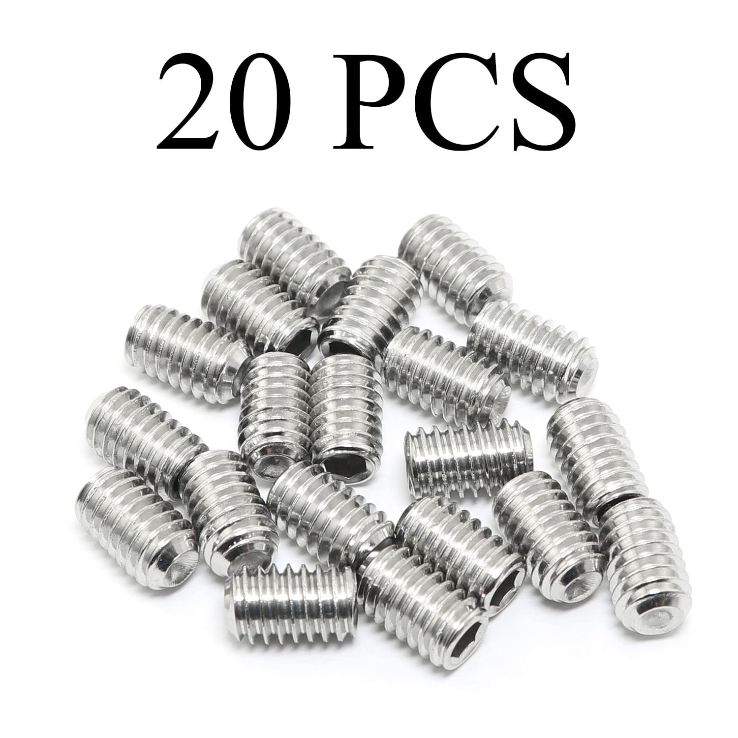 Pro Bamboo Kitchen 20pcs Socket Set Screws 5/16-18x1/2 inch Stainless Steel Screw Headless Hexagon Socket Set Stop Screw