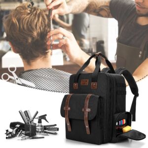 BAFASO Large Capacity Barber Case, Travel Hairdresser Bag Holds Various Hair Cutting Tools (Bag Only), Black