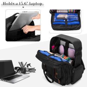 BAFASO Large Capacity Barber Case, Travel Hairdresser Bag Holds Various Hair Cutting Tools (Bag Only), Black