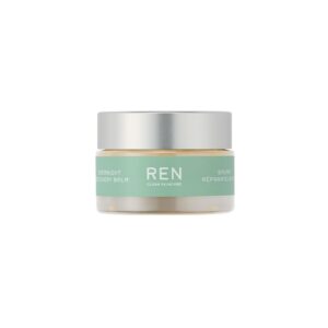 ren clean skincare - evercalm™ mini overnight recovery balm - skin barrier repairing in-sleep face balm for dry, damaged & sensitive skin, cruelty-free, 0.5 fl oz