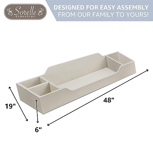 Sorelle Furniture Changing Table Topper for Dresser, Dressing and Diaper Changing Solution for Baby Dresser, Nursery Furniture-Brushed Ivory