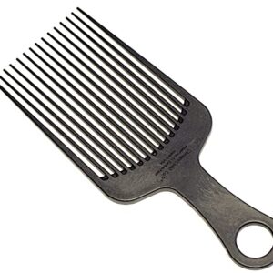 Chicago Comb Model 11 Carbon Fiber, Large Hair Pick, Anti-Static, 7.5 Inches (19 cm), Made in USA