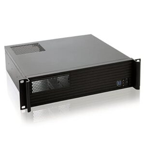 rackchoice microatx 2u rackmount server chassis short depth 1x5.25 front +4x3.5 bay / usb3.0 with 2.0 adapter support atx psu with top 120mm or side 80mm fan black