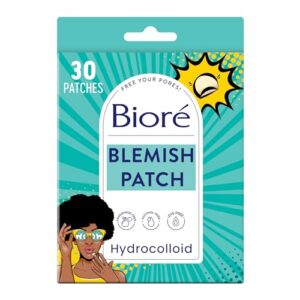 bioré pimple patches, cover & conquer blemish patch, medical grade ultra-thin hydrocolloid for covering zits and blemishes, hsa/fsa approved, 30 count