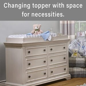 Sorelle Furniture Changing Table Topper for Dresser, Dressing and Diaper Changing Solution for Baby Dresser, Nursery Furniture-Brushed Ivory