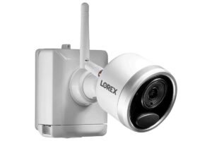 lorex technology lorex lwb4850 1080p hd wire-free security camera with 2-cell power pack, 65ft night vision, thermo-sense motion detection, white