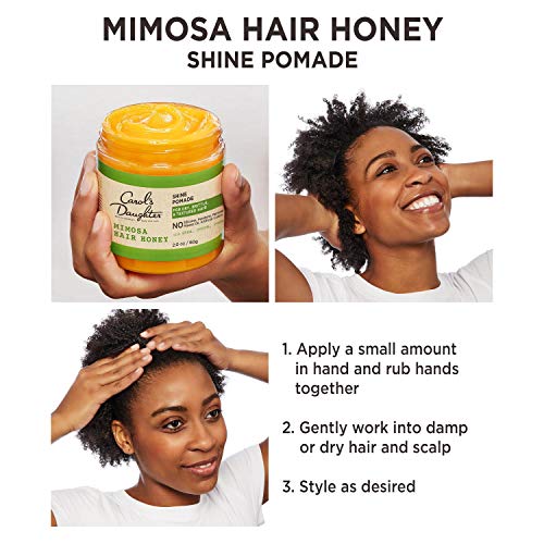 Carol's Daughter Hair Treatment Bundle - Mimosa Hair Honey Shine Pomade and Goddess Strength 7 Oil Blend Strengthening for 2A to 4C Hair with Shea Butter and Castor Oil