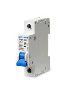 elecnova 6-63a ac miniature circuit breaker, 1 pole 32 amp 230v, din rail mounted circuit breakers, overload, short-circuit tripping, mcb, 110v / 120v available