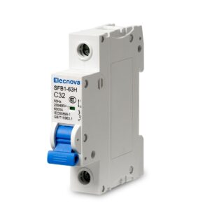 Elecnova 6-63A AC Miniature Circuit Breaker, 1 Pole 32 Amp 230V, DIN Rail Mounted Circuit Breakers, Overload, Short-Circuit Tripping, MCB, 110V / 120V Available