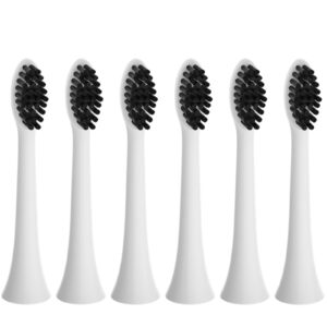 pursonic replacement toothbrush heads charcoal infused bristles compatible with sonicare electric toothbrush 6 pack