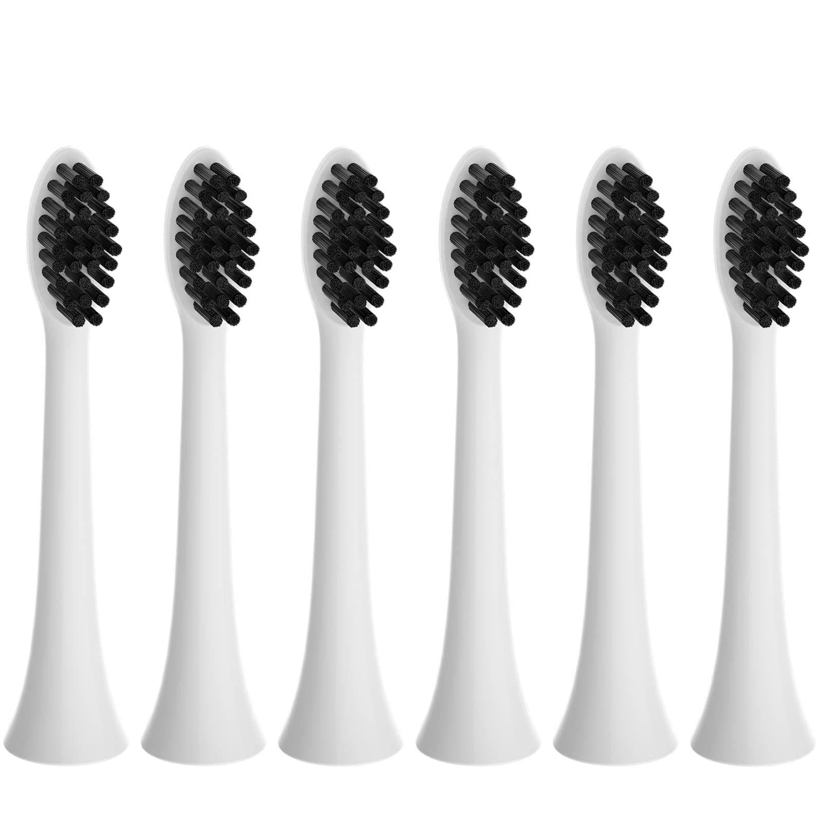 Pursonic Replacement Toothbrush Heads Charcoal Infused Bristles Compatible with Sonicare Electric Toothbrush 6 Pack