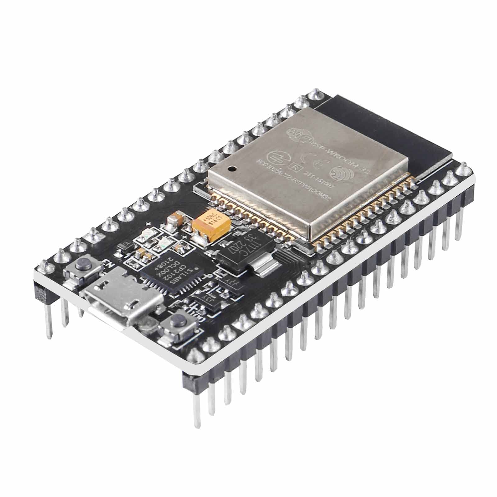 Diitao 2PCS ESP32 ESP32S ESP-WROOM-32 Development Board,NodeMCU 2.4GHz Dual-Core WLAN WiFi +Bluetooth 2 Function Microcontroller (ESP32 38PIN)