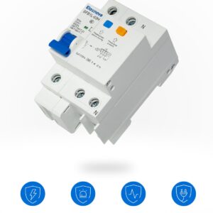 Elecnova 6-63A Miniature Circuit Breaker, 1Pole+N AC 20 Amp 230V, DIN Rail Mounted, Circuit Leakage, Overload, Short-Circuit Protection, 110V / 120V Available