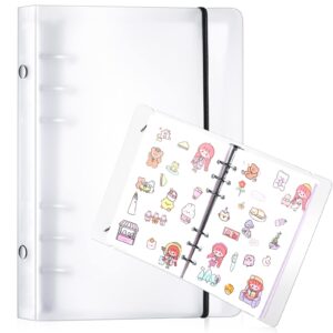 spakon sticker collecting album sheets reusable sticker book sticker collection accessories for collecting back to school gifts, a6/a5(a5, 1 piece)