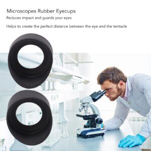 GOWENIC 2pcs Microscope Eyepiece Eyeshields, Eyepiece Rubber Eyecups, Oversized 's Eye Collapsible Eyecups, Mono Binocular Tracers Accessories, for Eye