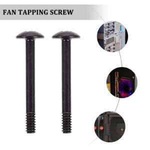 Hemobllo 50pcs Computer Case Accessories Screws Tapping Screw Ventilateur Cooler Fan Computer Case Fan Screw Black Fan Computer Fans Kraken Z73 RGB Ceiling Fans Black Ceiling Fan CPU Iron