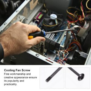 Hemobllo 50pcs Computer Case Accessories Screws Tapping Screw Ventilateur Cooler Fan Computer Case Fan Screw Black Fan Computer Fans Kraken Z73 RGB Ceiling Fans Black Ceiling Fan CPU Iron