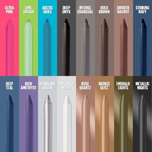 MAYBELLINE New York Tattoo Studio Long-Lasting Sharpenable Eyeliner Pencil, Glide on Smooth Gel Pigments with 36 Hour Wear, Waterproof Lime Smash 0.04 oz