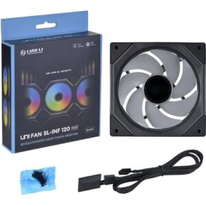 Lian Li UNI Fan SL-INF 120 RGB Infinity Mirror ARGB 120mm Black Desktop Computer Fan