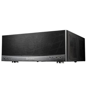 silverstone technology grandia 11 compact atx home theater pc (htpc) case with 240mm radiator support, sst-gd11b