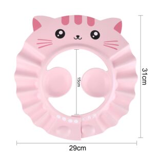 Baby Shower Cap Shampoo Shield Kids Bath Visor Protect Eyes Ears Face Adjustable Bath Shower Protector Hair Wash Shield Earmuff Waterproof Bath Cap for Kids