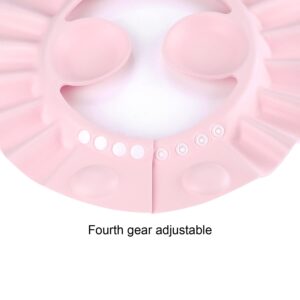 Baby Shower Cap Shampoo Shield Kids Bath Visor Protect Eyes Ears Face Adjustable Bath Shower Protector Hair Wash Shield Earmuff Waterproof Bath Cap for Kids