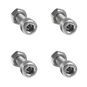 rrina 4pcs 304 stainless steel cylindrical hollow hexagon socket screw lamp threading through hole bolt with nut (m8x25)