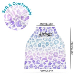 Custom Leopard Tie Dye Stretchy Baby Car Seat Canopy Presonalized Infant Stroller Cover Multi Use Baby Carseat Cover Customized Nursing Cover for High Chair