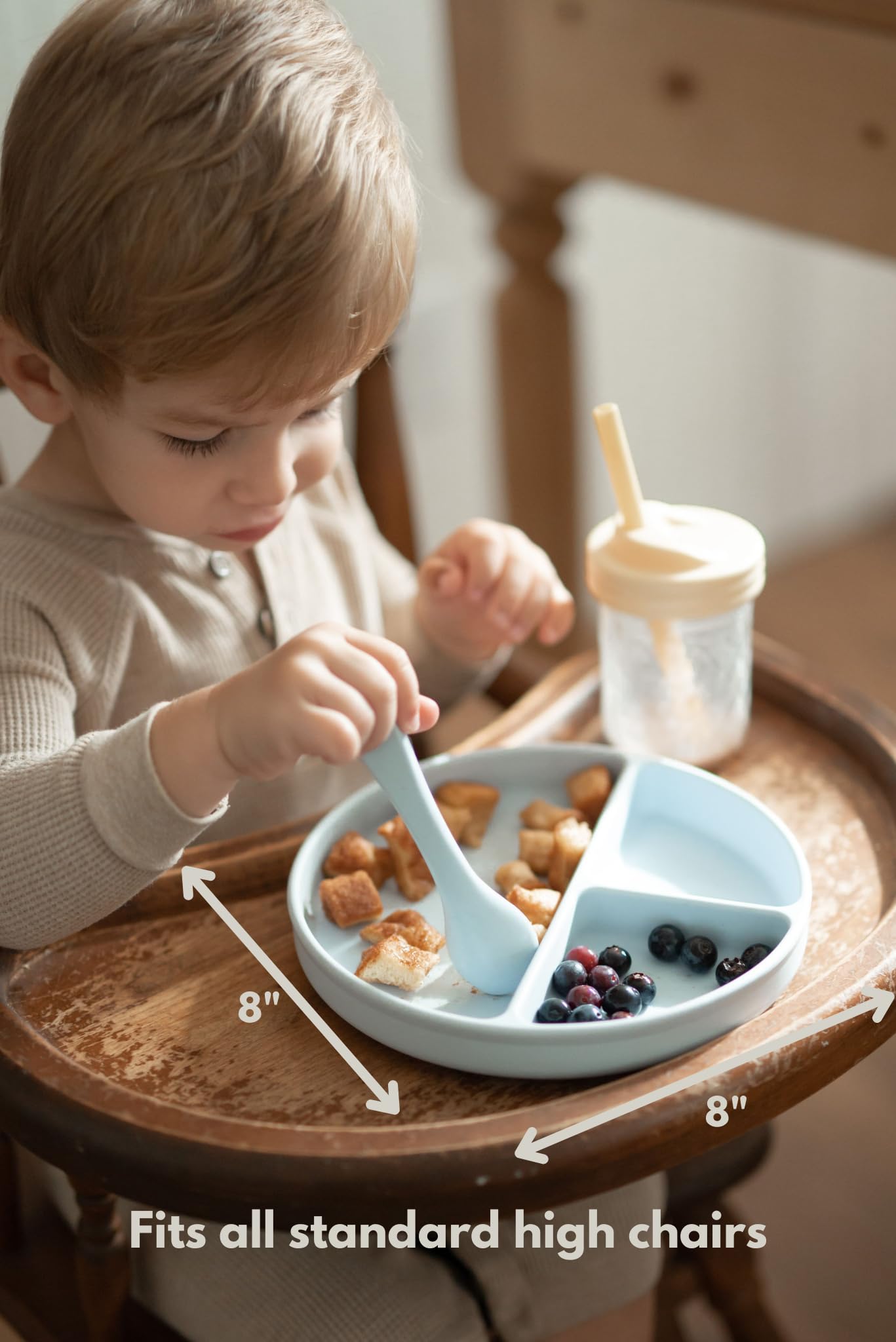 Ullabelle Lilac 4-Piece Suction Toddler Plates & Bowls Set - BPA Free, Microwave & Dishwasher Safe, 100% Food Grade Silicone