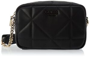 guess womens ellery crossbody camera bag, black, one size us