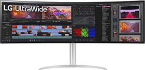 lg 49wq95c-w 49 inch 32:9 curved ultrawide dqhd (5120 x 1440) nano ips monitor, nvidia g-sync compatible & amd freesync premium pro, hdmi 2.1 & usb type-c (90w pd), tilt/height/swivel adjustable