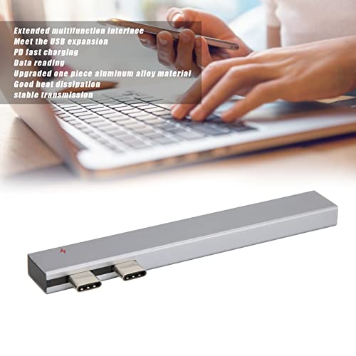 DualTypeCHub, Good Heat Dissipation TypeCHubAdapter Extended Multifunction Interface Stable Transmission USB Expansion for Computer for Laptop