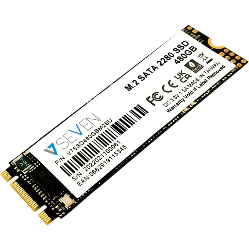 V7 V7SSD480GBM2SU 480 GB Solid State Drive - M.2 Internal - SATA (SATA/600) - TAA Compliant