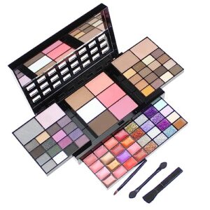 makeup kit for women full kit eyeshadow facial blusher eyebrow powder face concealer powder eyeliner pencil ultimate color combination 74 colors makeup set combination palette