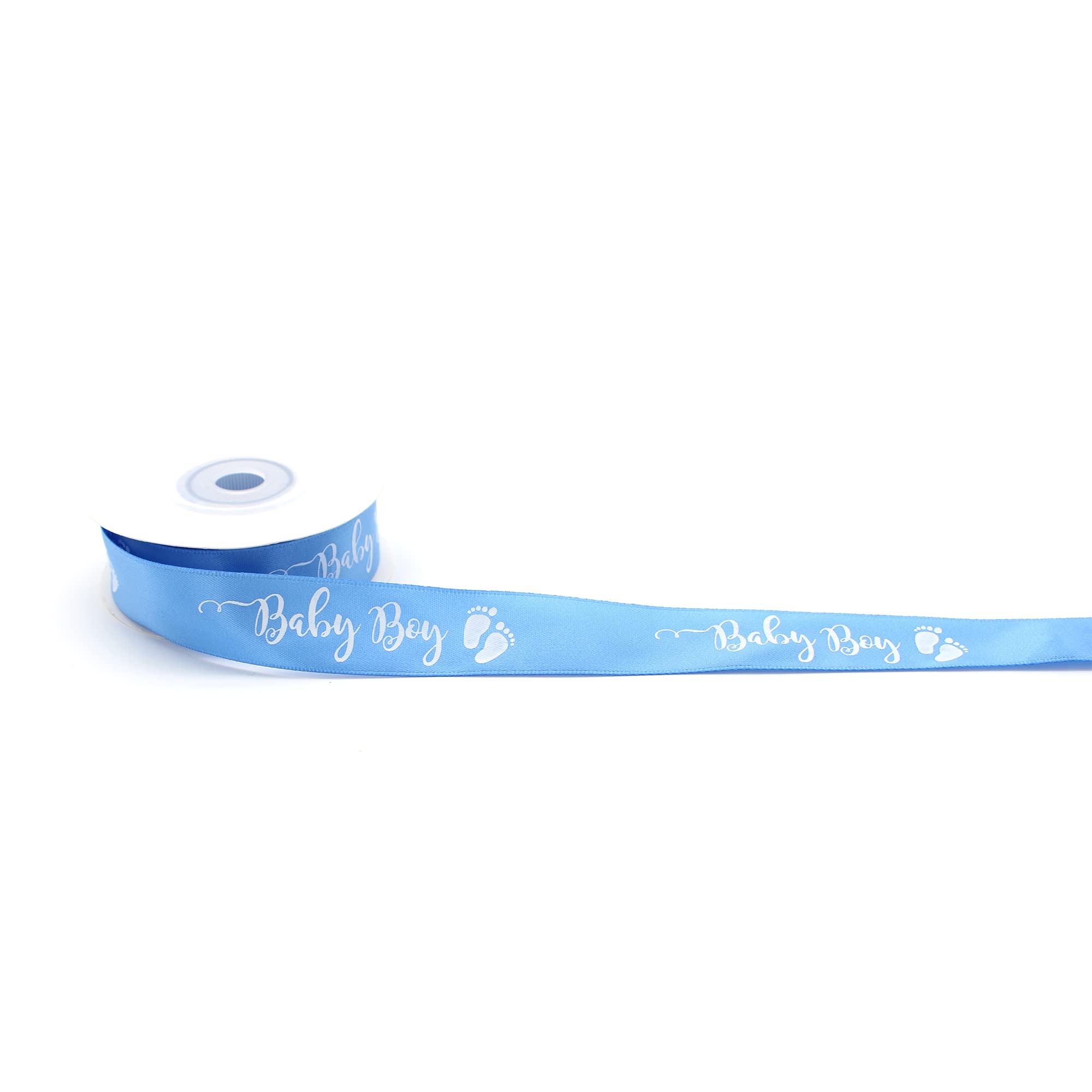 Baby Boy Blue Satin Ribbon for Decoration, Width 19 mm, Ideal for Newborn, Baby Shower, Birthday (Baby Boy) …