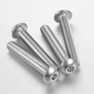 3/8-16 x 1-3/4" Button Head Socket Cap Screws 304 Stainless Steel 18-8, Full Thread, Allen Hex Drive, Coarse Thread, 10PCS