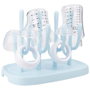 baby bottle drying rack, space saving bottle dryer holder for bottles, nipples, pump parts, cups