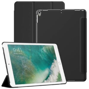 jetech case for ipad pro 10.5-inch and ipad air 3 (10.5-inch 2019, 3rd generation), protective hard back shell soft-touch tablet stand cover, auto wake/sleep (black)