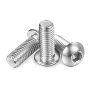 3/8-16 x 1-3/4" Button Head Socket Cap Screws 304 Stainless Steel 18-8, Full Thread, Allen Hex Drive, Coarse Thread, 10PCS